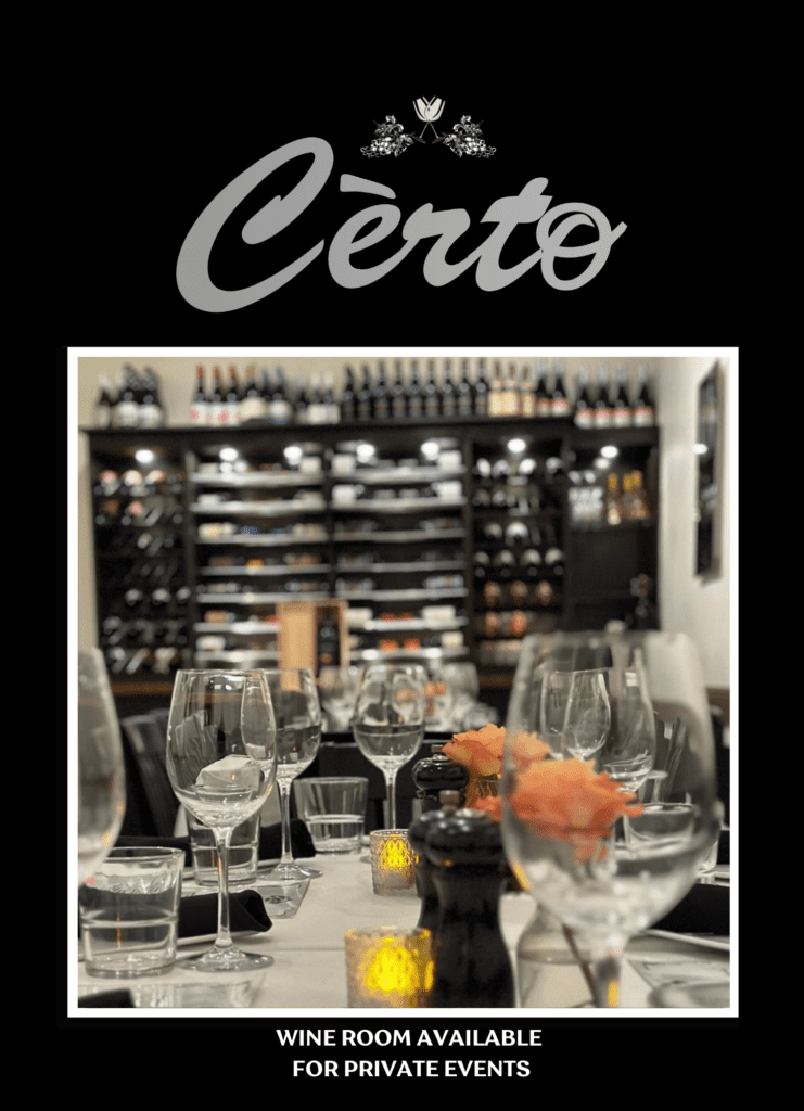 Wine Menu Coral Gables | Cèrto